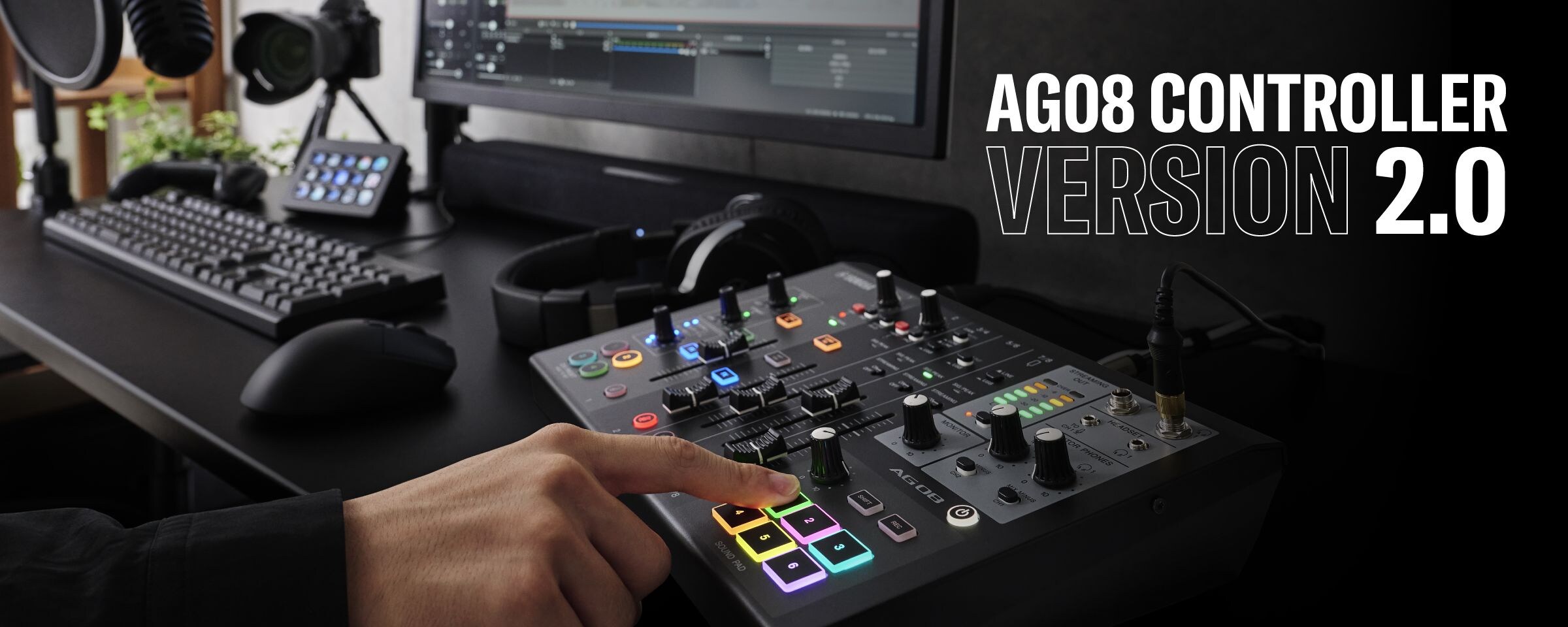 AG08 Live Streaming 8-Channel Mixer - Yamaha USA